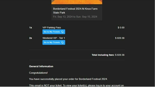 Borderland Festival in East Aurora, Ny 3 day VIP t | | CashorTrade.org ...