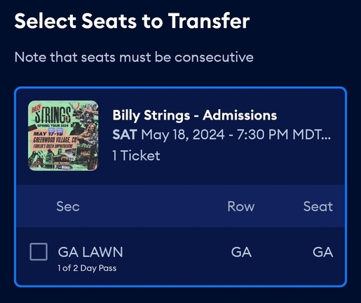 Billy Strings Saturday Lawn Ticket | | CashorTrade.org Face Value Tickets