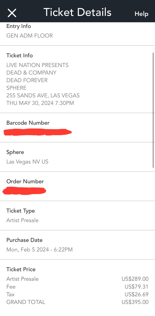 DEAD 5/30 TWO GA FLOOR TICKETS | | CashorTrade.org Face Value Tickets